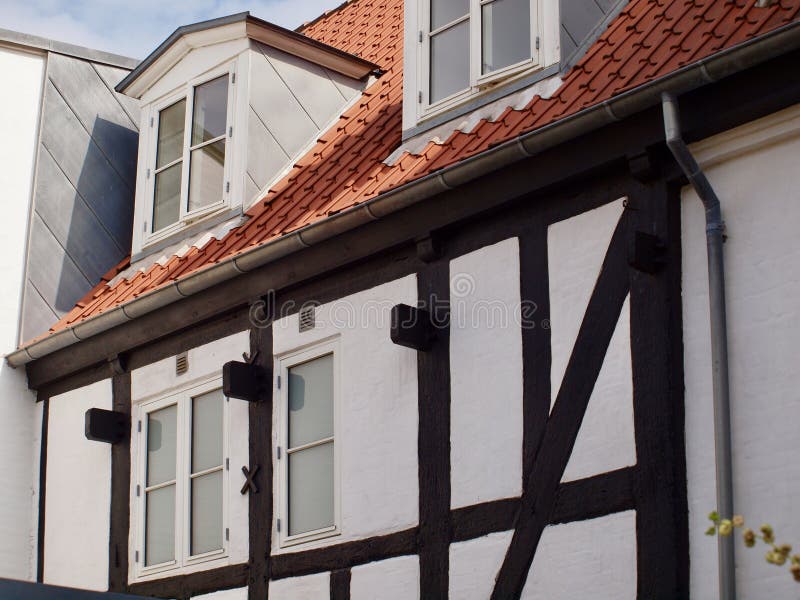 Danish building stock photo. Image of ebeltoft, windows - 173373828