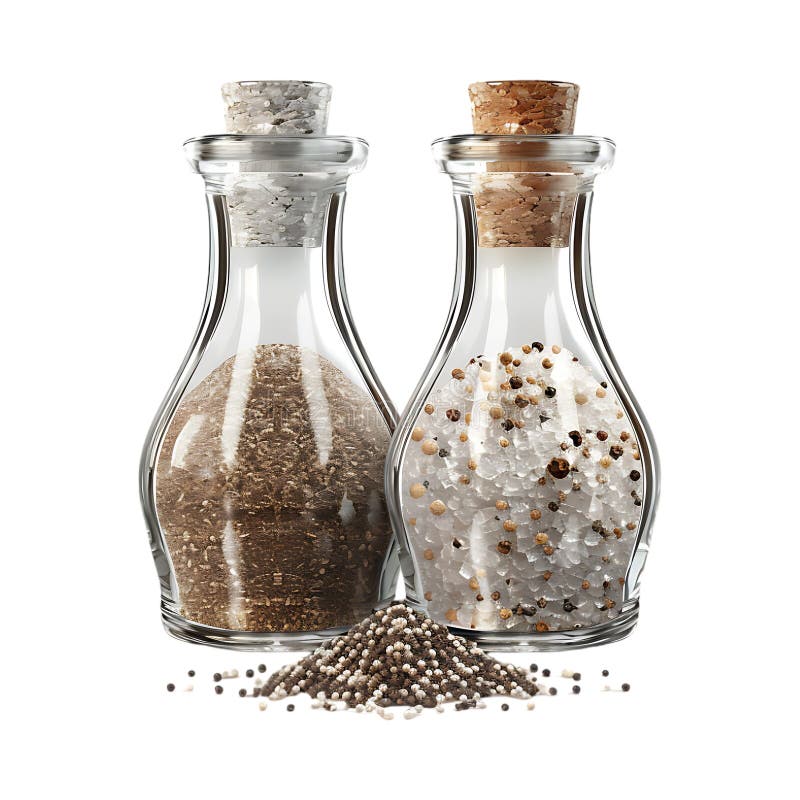 White and Black Pepper Powder on Transparent Background - Ai Generated ...