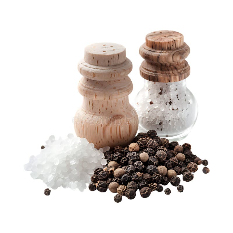 White and Black Pepper Powder on Transparent Background - Ai Generated ...