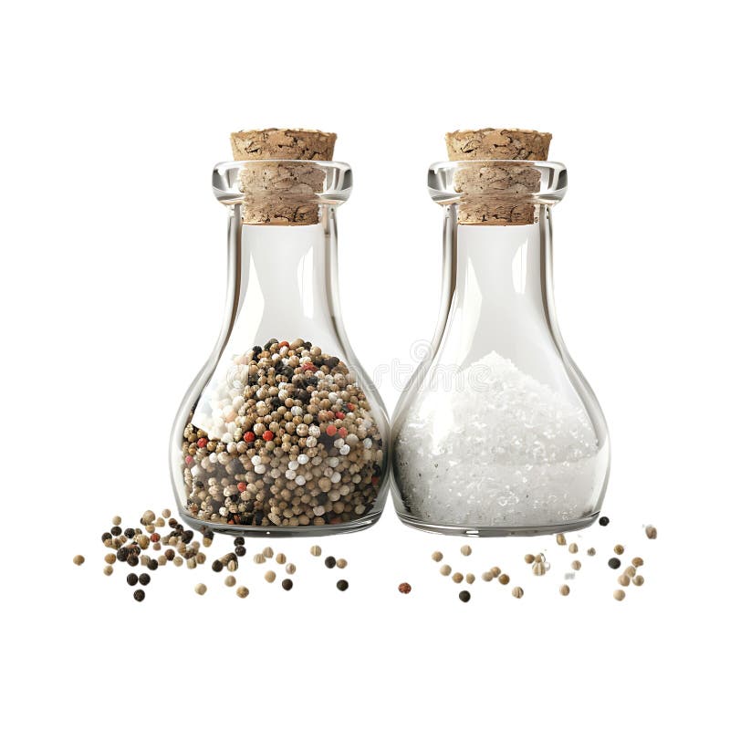 White and Black Pepper Powder on Transparent Background - Ai Generated ...