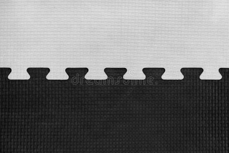 White and Black Puzzle Rubber Mat Pattern Gym Floor Background Abstract ...