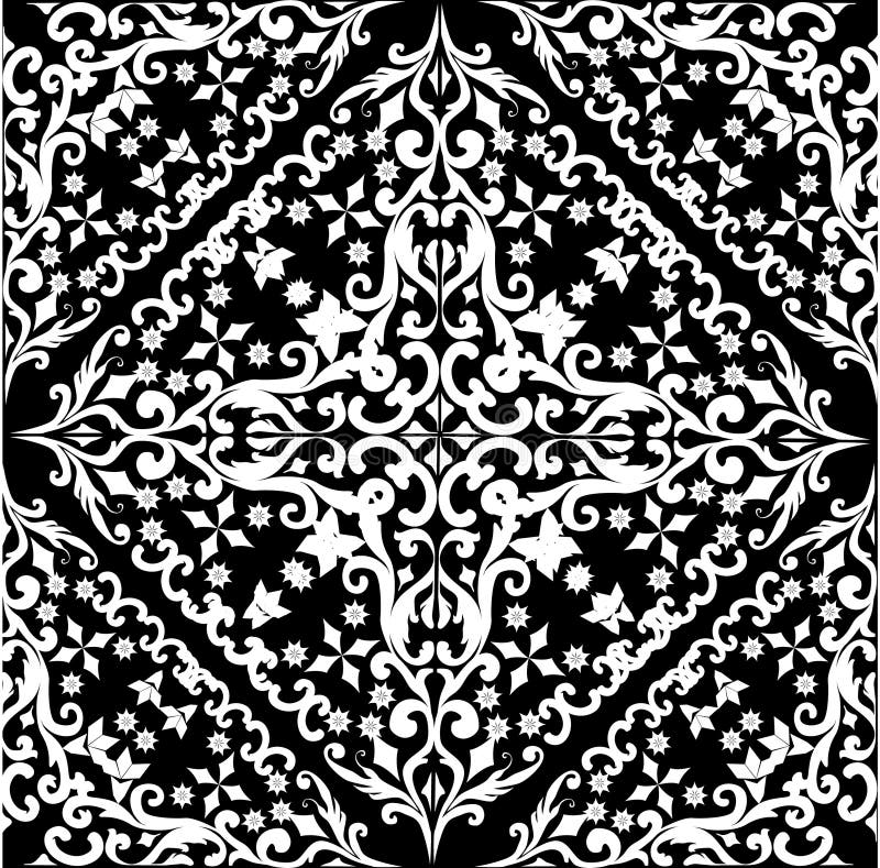 White and Black Square Abstract Design Stock Vector - Illustration of ...