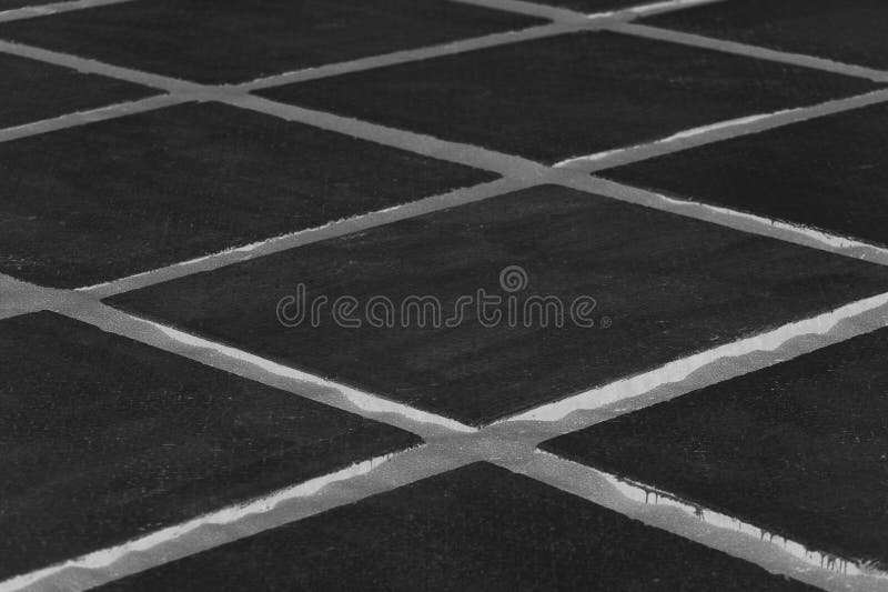 White Black Stone Mosaic Floor Tile Texture Background Diagonal Pattern ...