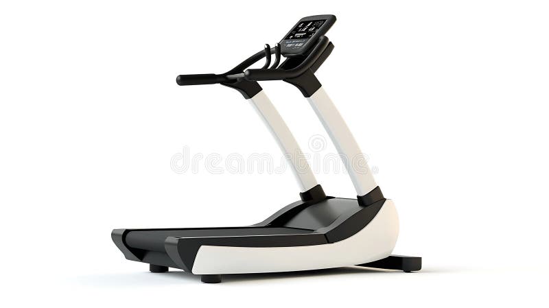 White Black Treadmill Digital Screen Front Stock Photos - Free ...