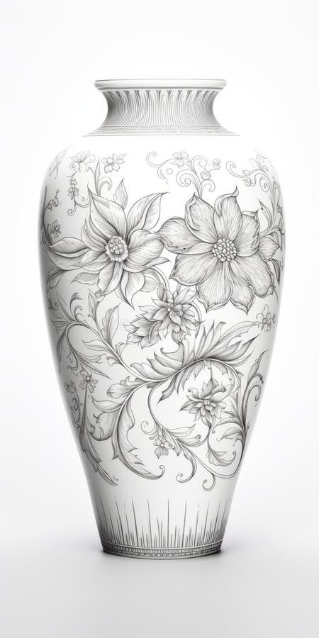 Exquisite Floral Vase: a Masterpiece of Realistic and Hyper-detailed ...