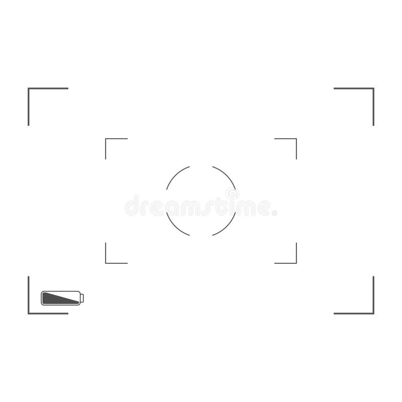 White and Black Viewfinder Camera Recording. Modern Camera Focusing ...