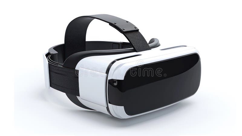 White Virtual Reality Headset Sleek Modern Design Features Stock Photos ...