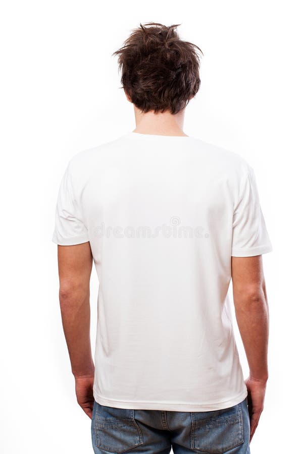 White blank back T-shirt stock photo. Image of handsome - 38381272