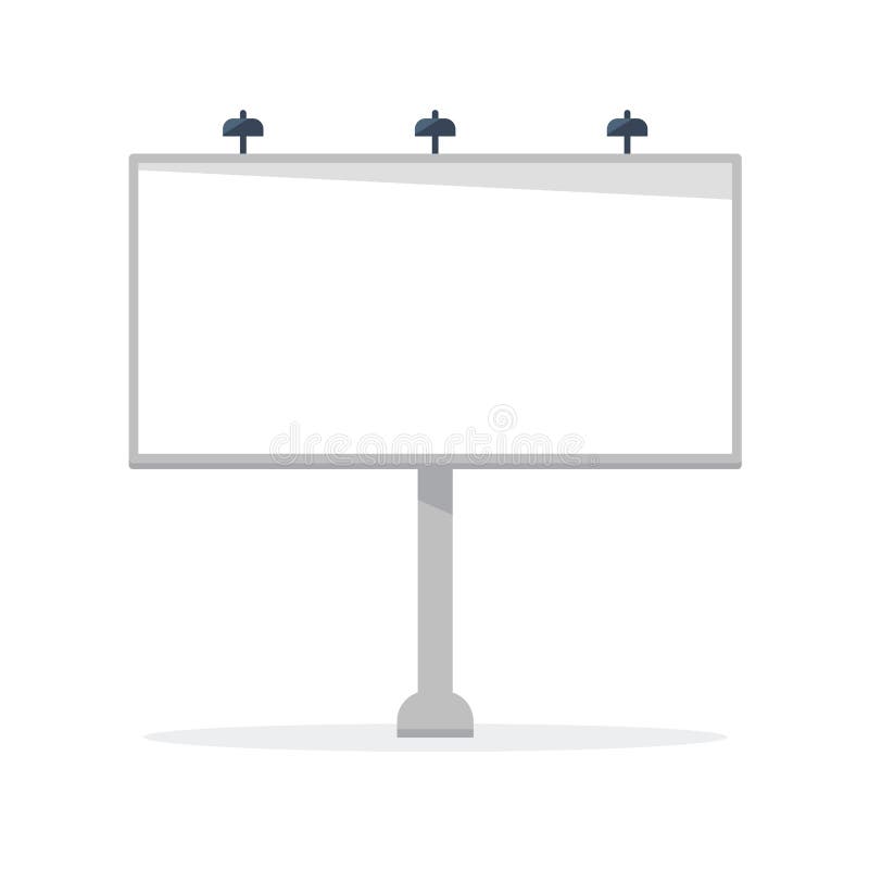 White Blank Billboard Vector Template Stock Vector - Illustration of ...