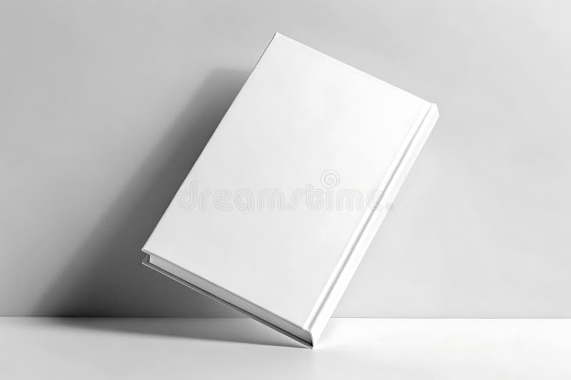 White Blank Book with Empty Cover Stock Illustration - Illustration of ...