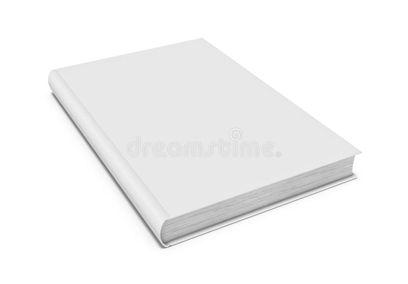 White Blank Book on White Background Stock Illustration - Illustration ...