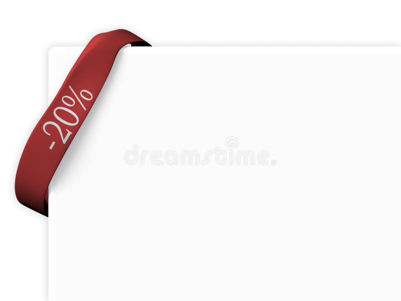 White Blank Box with a Discount Sign Stock Illustration - Illustration ...
