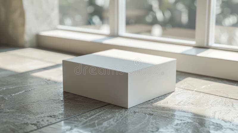 A White Blank Box on a Floor. Stock Photo - Image of presentation ...