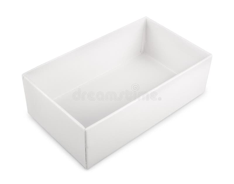 White Blank Box Isolated on White Background Stock Image - Image of ...