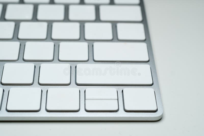 White Blank Computer Keyboard in Modern Style Stock Image - Image of ...