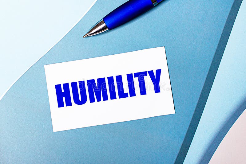 Humility White Road Sign with Arrow, Arrow on Blue Sky Background Stock ...