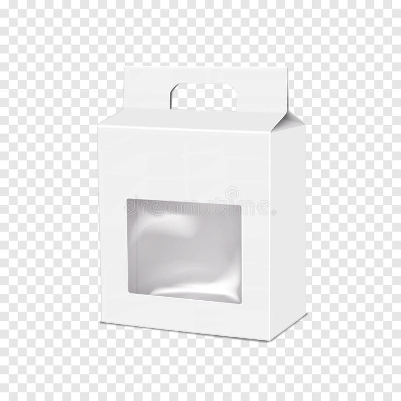 Cardboard Gable Box with Clear Plastic Window, Die Cut Carry Handle ...