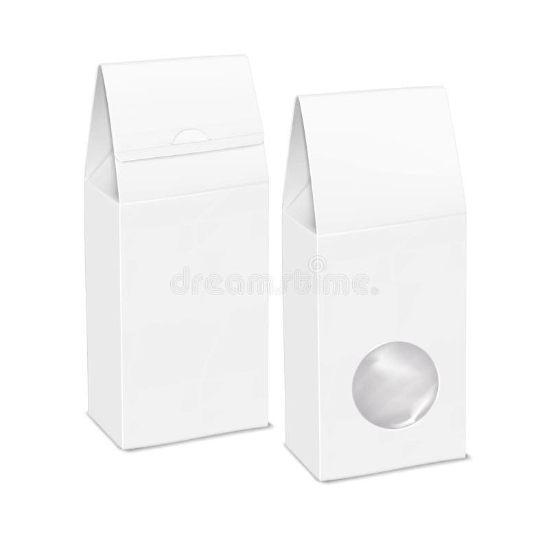 White Blank Cardboard Gable Top Box with Clear Plastic Round Window ...