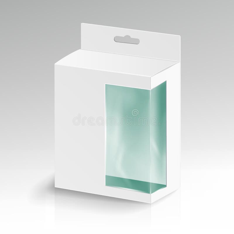 White Blank Cardboard Rectangle Vector. White Package Box with ...
