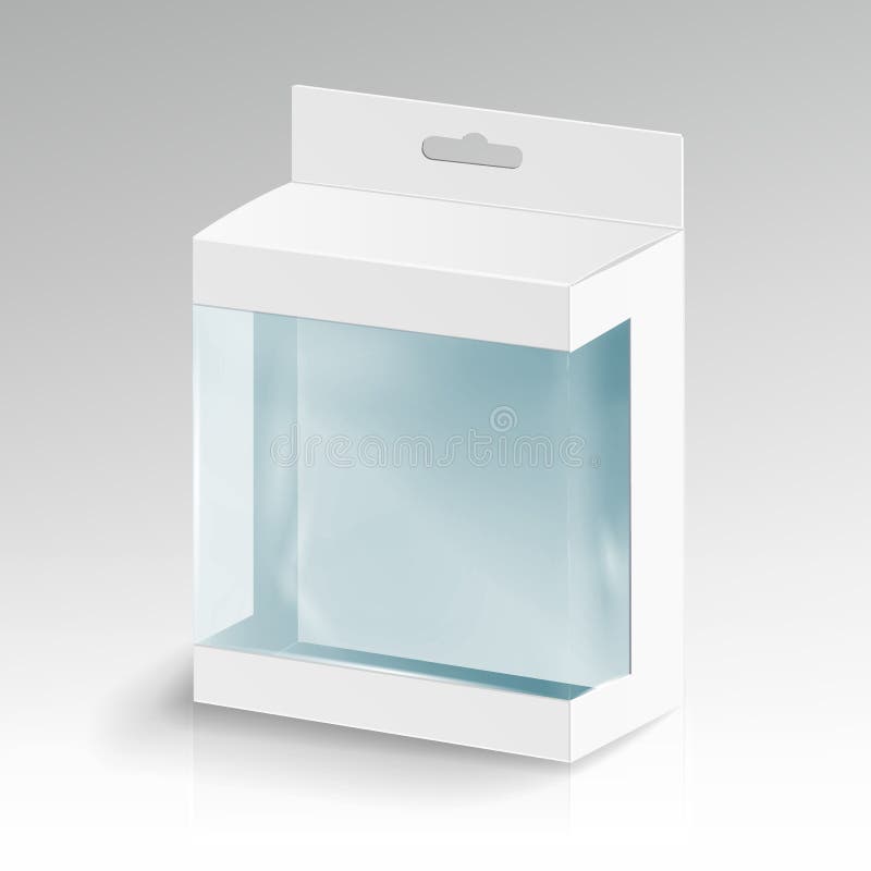 White Blank Cardboard Rectangle Vector. White Package Box with ...