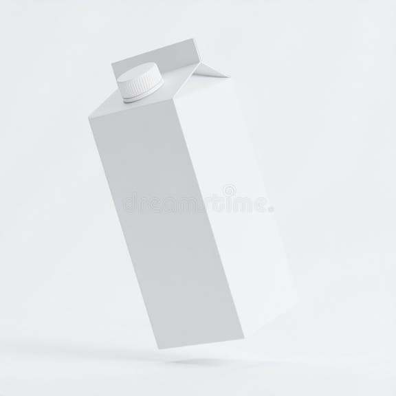White Blank Carton Packaging Mockup Stock Illustration - Illustration ...