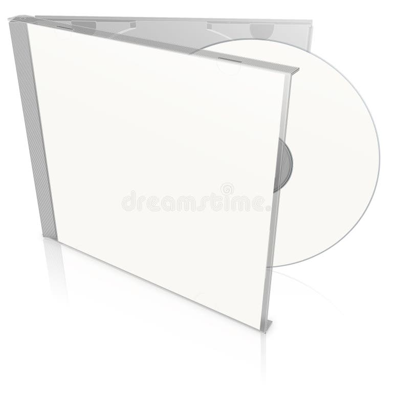 White Blank Cd Case and Disc Stock Illustration - Illustration of ...