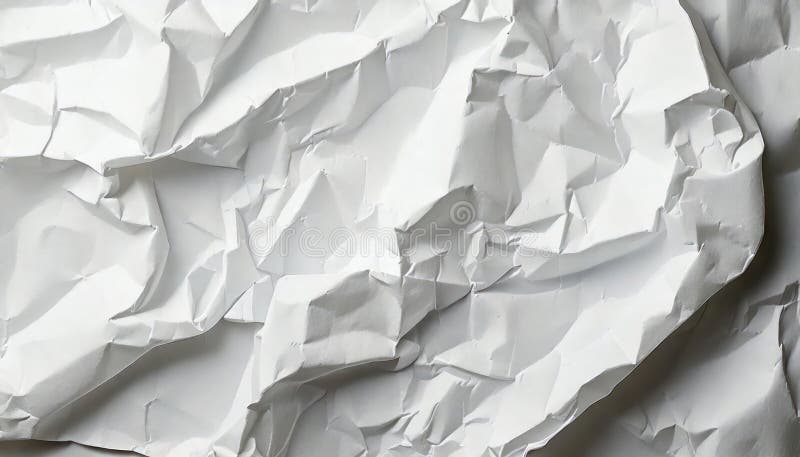 White Blank Crumpled Page with Copy Space Stock Illustration ...