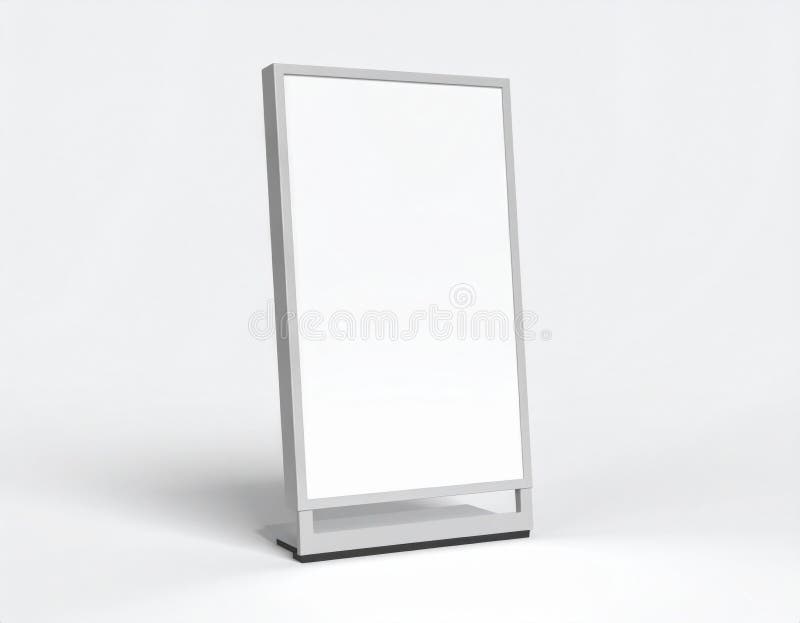 White Blank Display Stand Mockup Stock Illustration - Illustration of ...