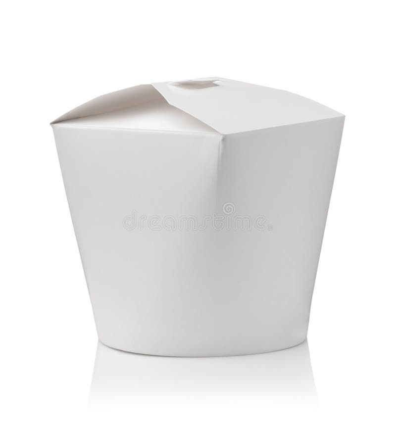 White Blank Disposable Paper Noodle Box Stock Photo - Image of cuisine ...