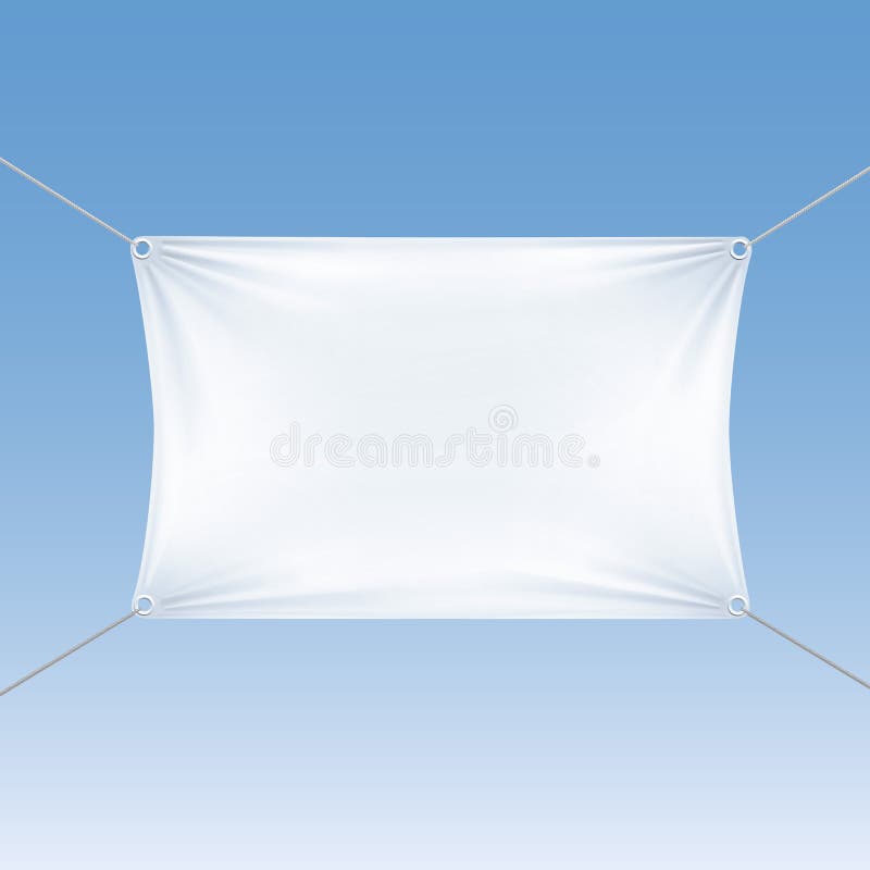 White Blank Empty Horizontal Rectangular Banner Stock Vector ...