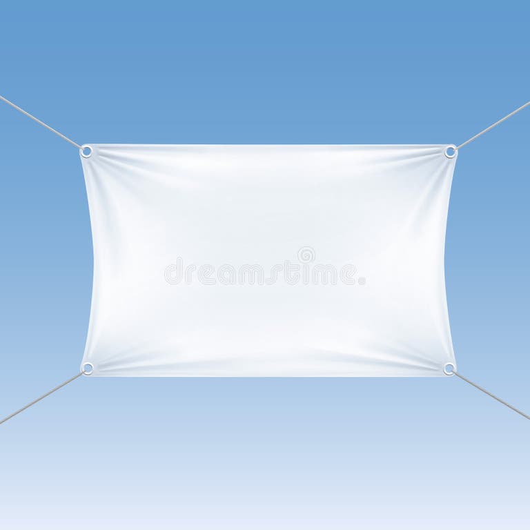 White Blank Empty Horizontal Rectangular Banner Stock Vector ...