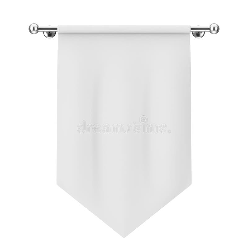 Fabric White Blank Flag Mockup with Free Space for Yours Design Stock ...