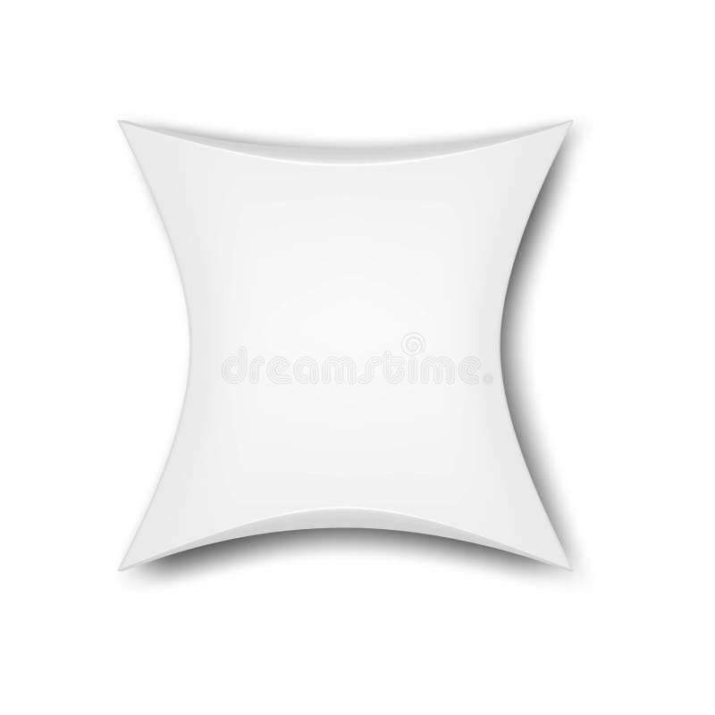 Blank Square Paperboard Pillow Box Stock Illustrations – 6 Blank Square ...