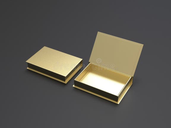 White Blank Hard Cardboard Rectangular Book Box Mock Up Template, 3d ...