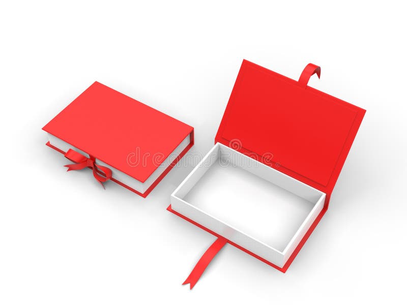 White Blank Hard Cardboard Rectangular Book Box Mock Up Template, 3d ...