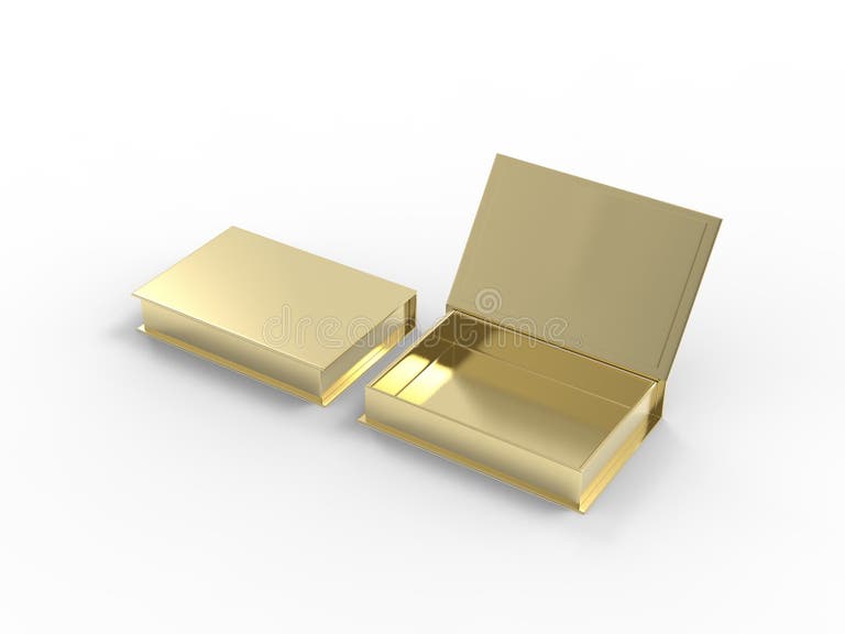 White Blank Hard Cardboard Rectangular Book Box Mock Up Template, 3d ...