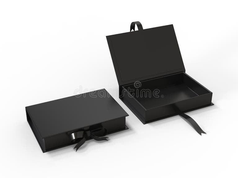 White Blank Hard Cardboard Rectangular Book Box Mock Up Template, 3d ...