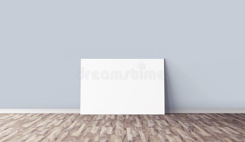 White Empty Poster on Wall. Mockup for You Design Print. Stock ...