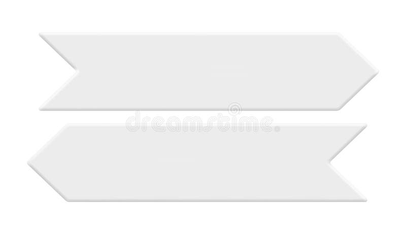 White Blank Left and Right Arrows. Vector Mockup. Stock Vector ...