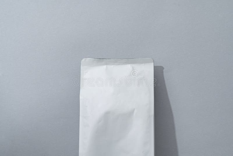 Blank Matte Back View White Pouch Up Package Isolated on a White ...