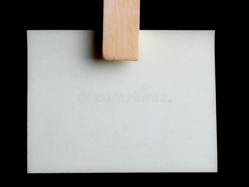 White Blank Note Pinned To a Black Notice Board with a Paper Clip Stock ...