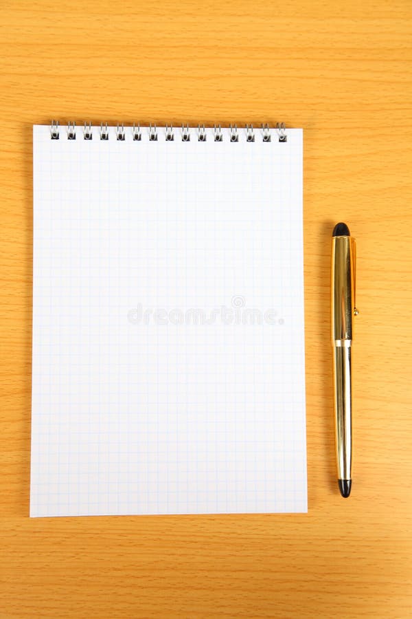 White Blank Notebook with Pen Stock Photo - Image of pencil, empty ...