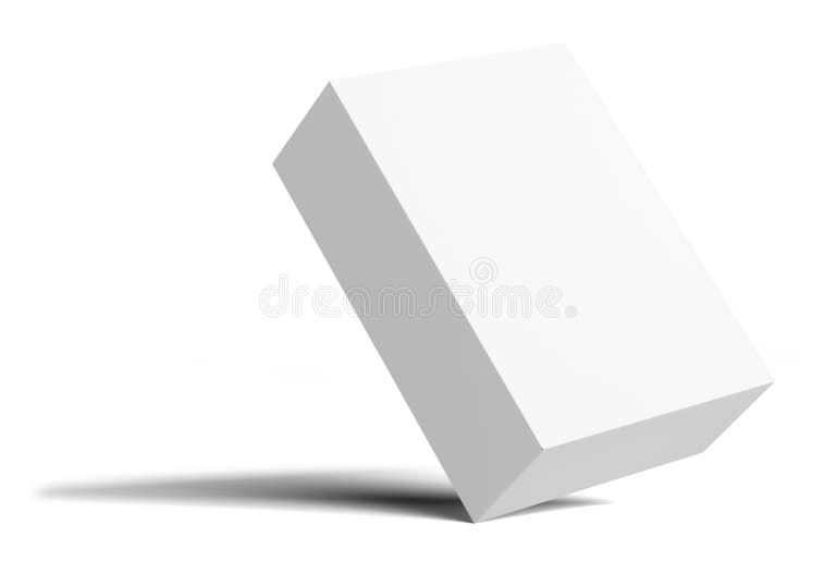 White Blank Packaging Cardboard Box is Tilted Stock Illustration ...