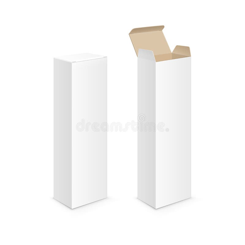 White Blank Packaging Package Pack Toothpaste Box Stock Vector ...