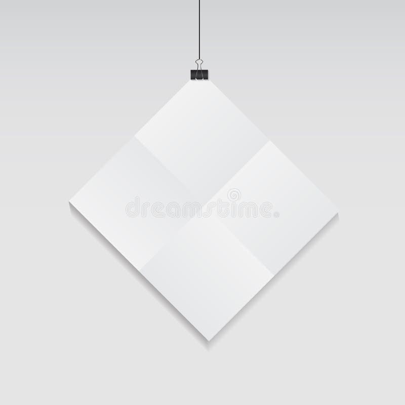 White Blank Page with Clip Vector Illustration Stock Vector ...