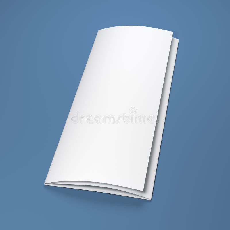 White blank paper brochure stock illustration. Illustration of blank ...