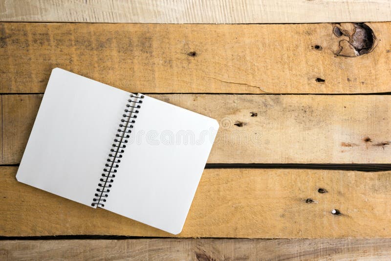 White Blank Paper Notepad Book at Office Worplace. Copy Space Stock ...