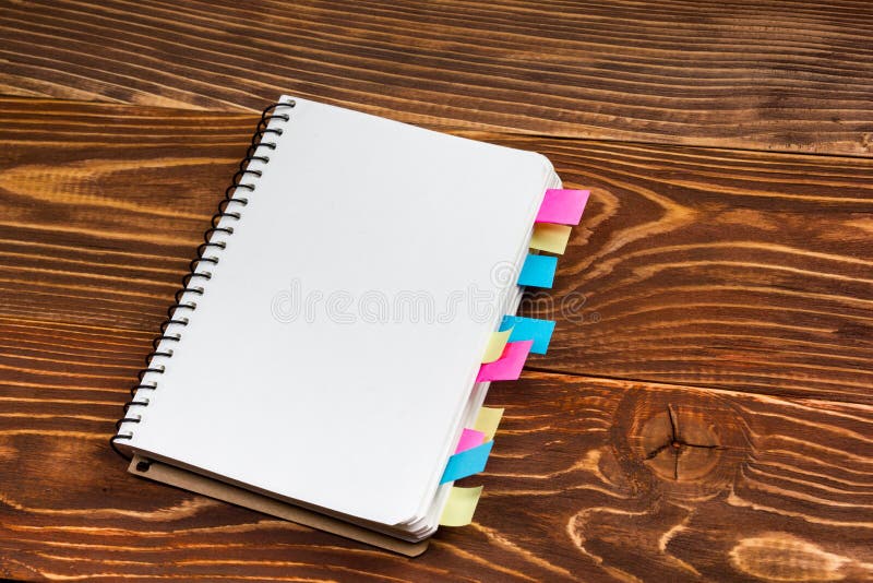 White Blank Paper Notepad Book at Office Worplace. Copy Space Stock ...