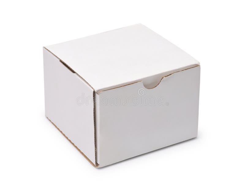 White Blank Paper Packaging Box Stock Image - Image of merchandise ...