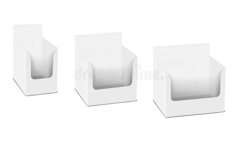White Blank Paperboard Display Box Mockup. Cardboard Container with ...